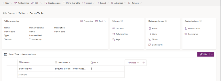 Download a file data type from your Canvas App.