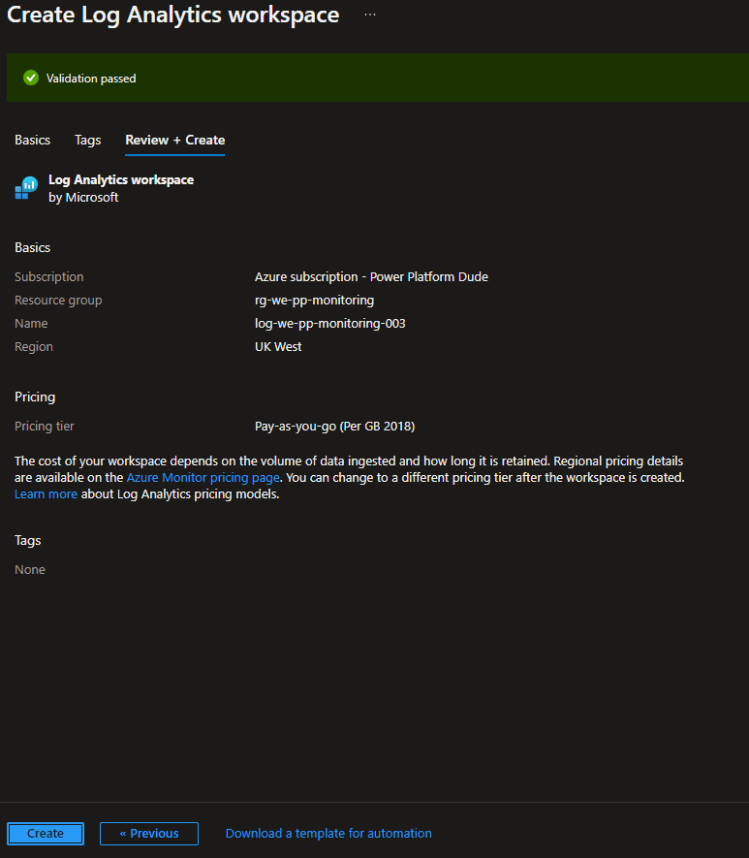 Monitor your Power Platform application with Azure Application Insights.
